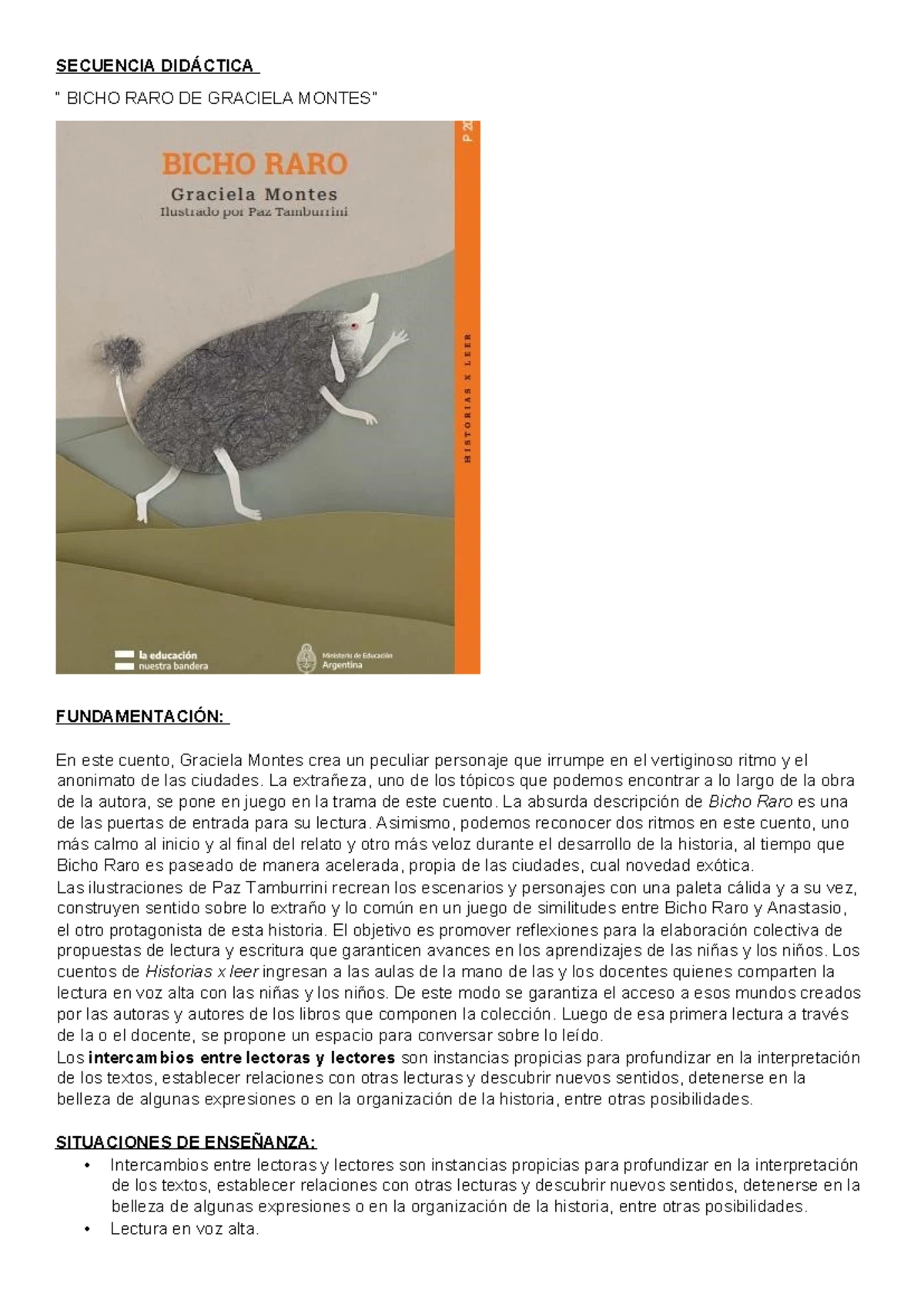 Secuencia didáctica Cuento - Secuencia de lengua-2do grado ...