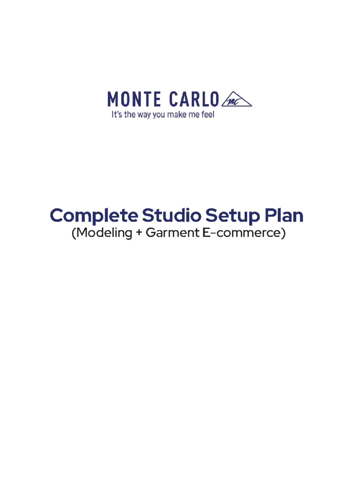 Complete Studio Setup Plan for Monte Carlo Studio - Studocu