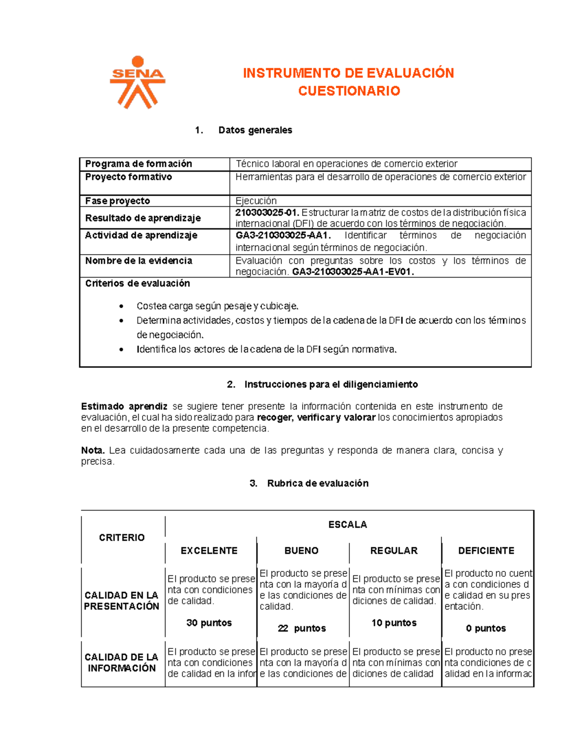 IE GA3 210303025 AA1 Evaluación Cuestionario 1 sobre DFI - Studocu