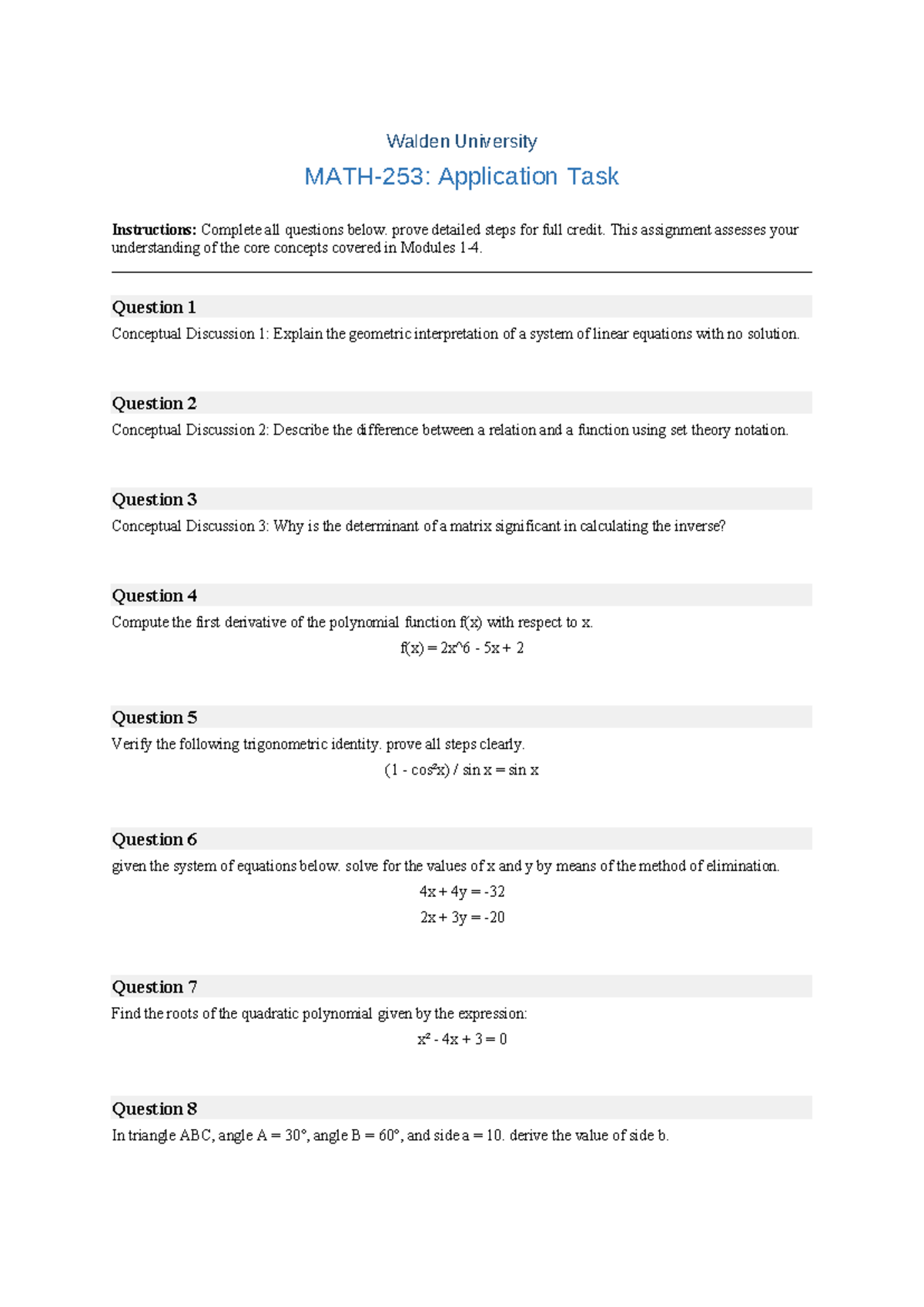 Mixed Application Task 75261198: Detailed Steps for Core Concepts - Studocu