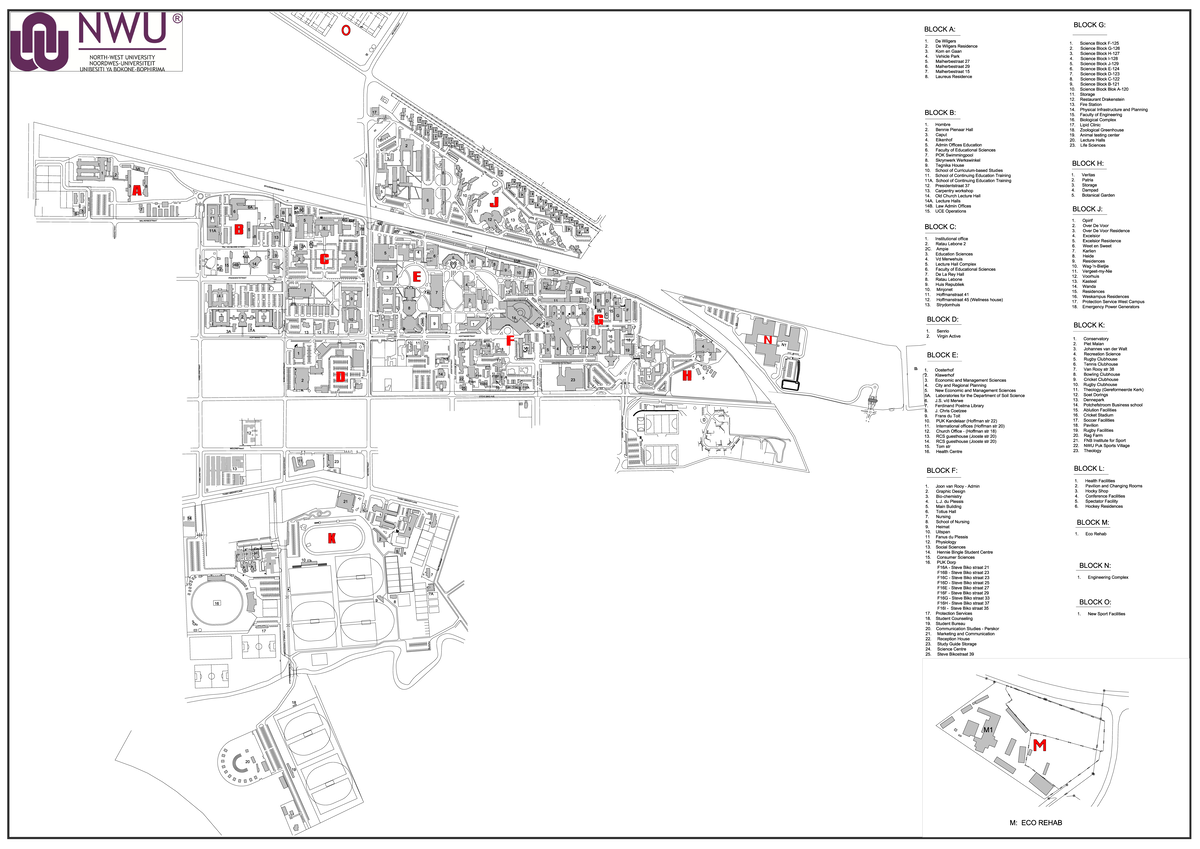 2017 .NWU.Potch Campus Map 2 - PSYC121 - Studocu