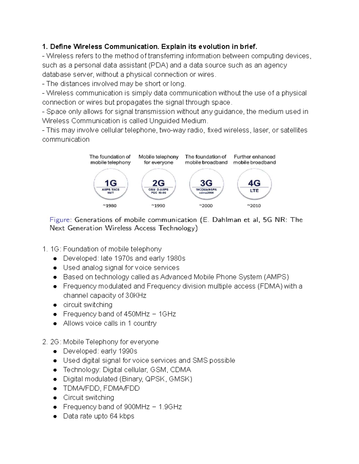 MWC Old Gold Solutions: Wireless Communication Revision Questions - Studocu