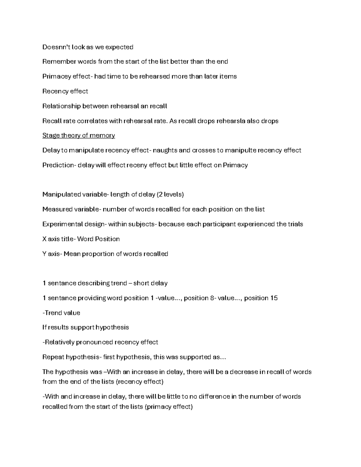 Psyc Lab: Serial Position Task - Examining Primacy and Recency Effects ...