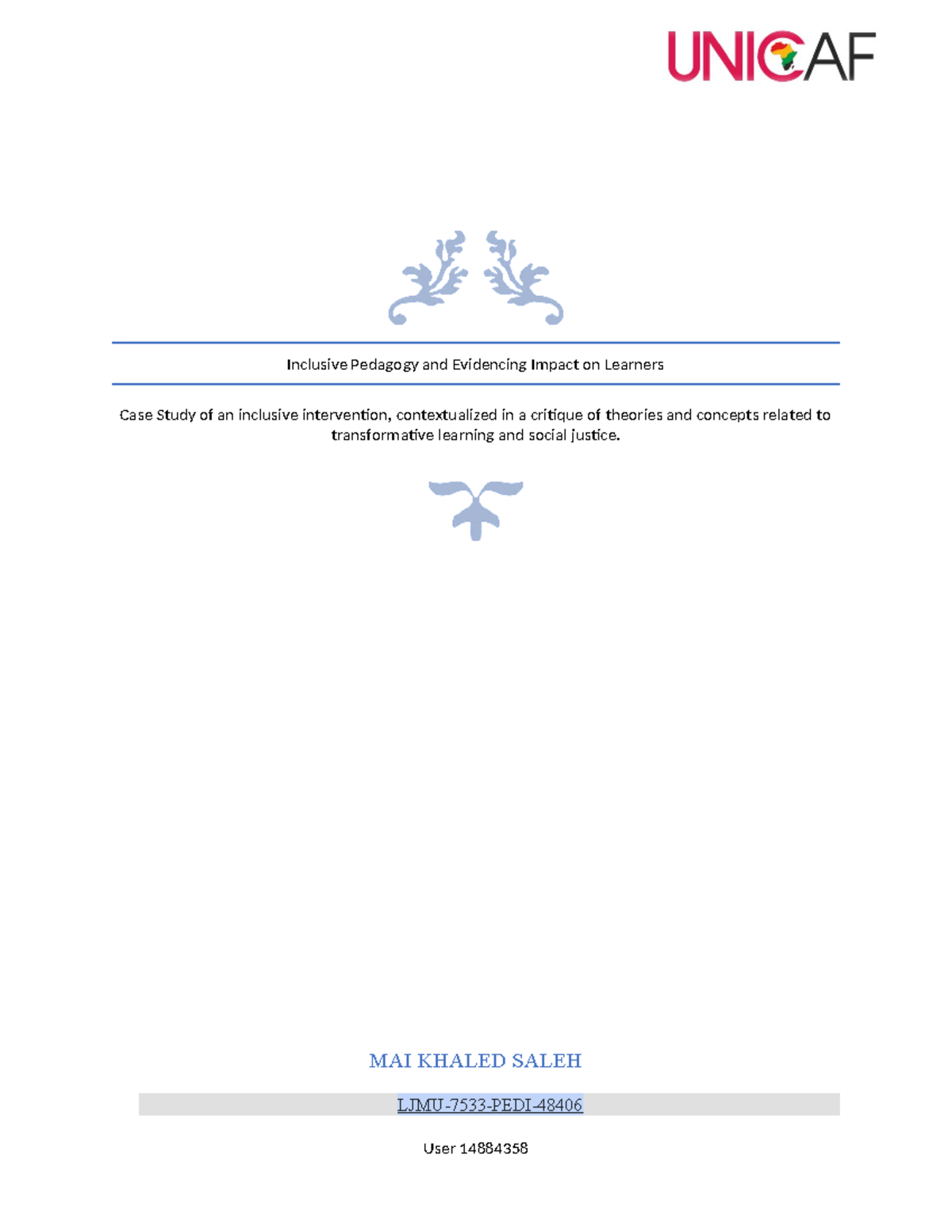 Inclusive Pedagogy: Case Study on Social Justice and Learning Impact ...