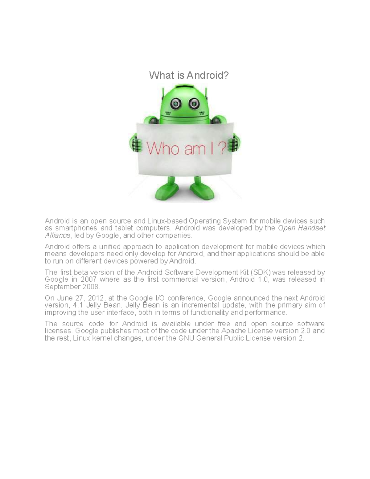 MAD UNIT 1 - Overview of Android Development Essentials - Studocu