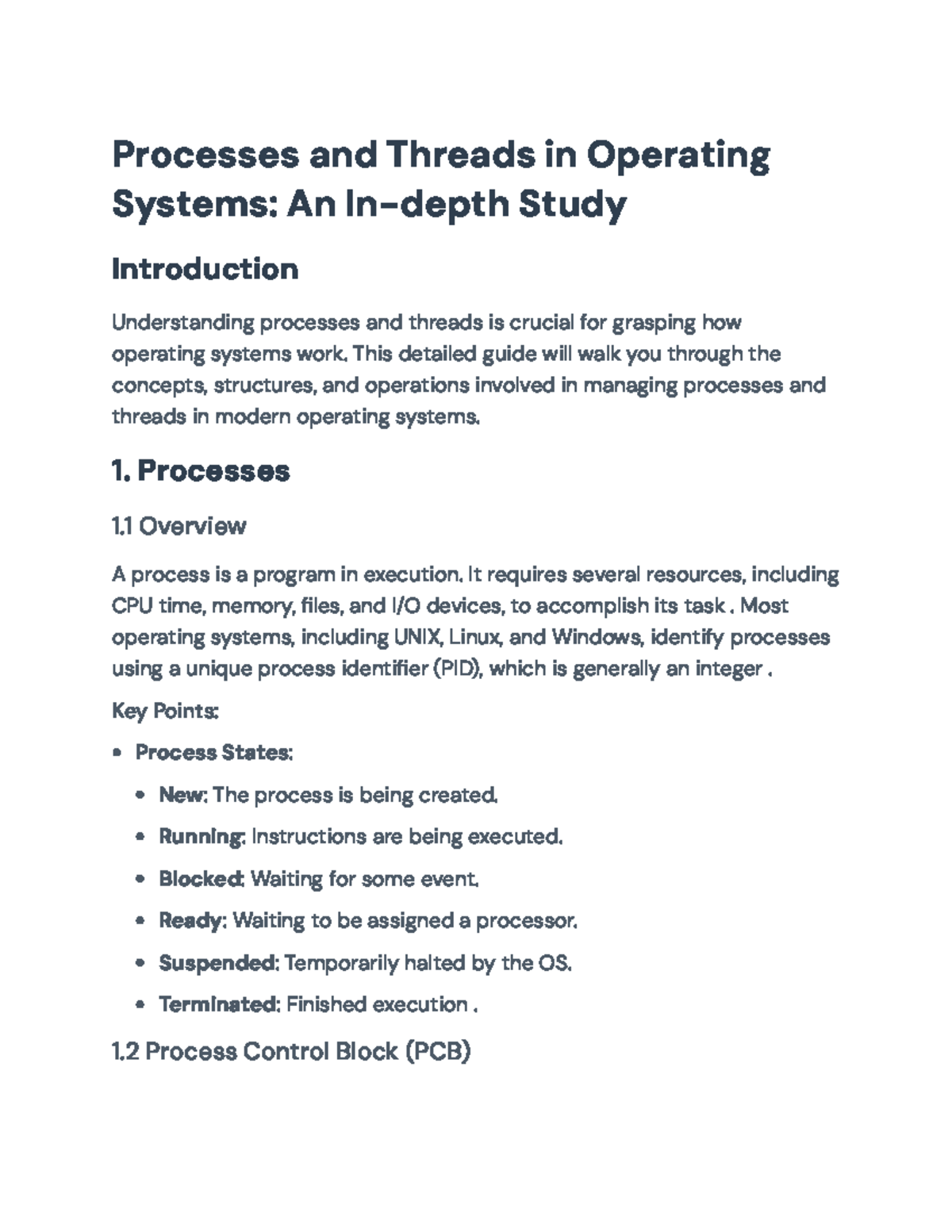 Processes and Threads in Operating Systems: An In-Depth Study ...
