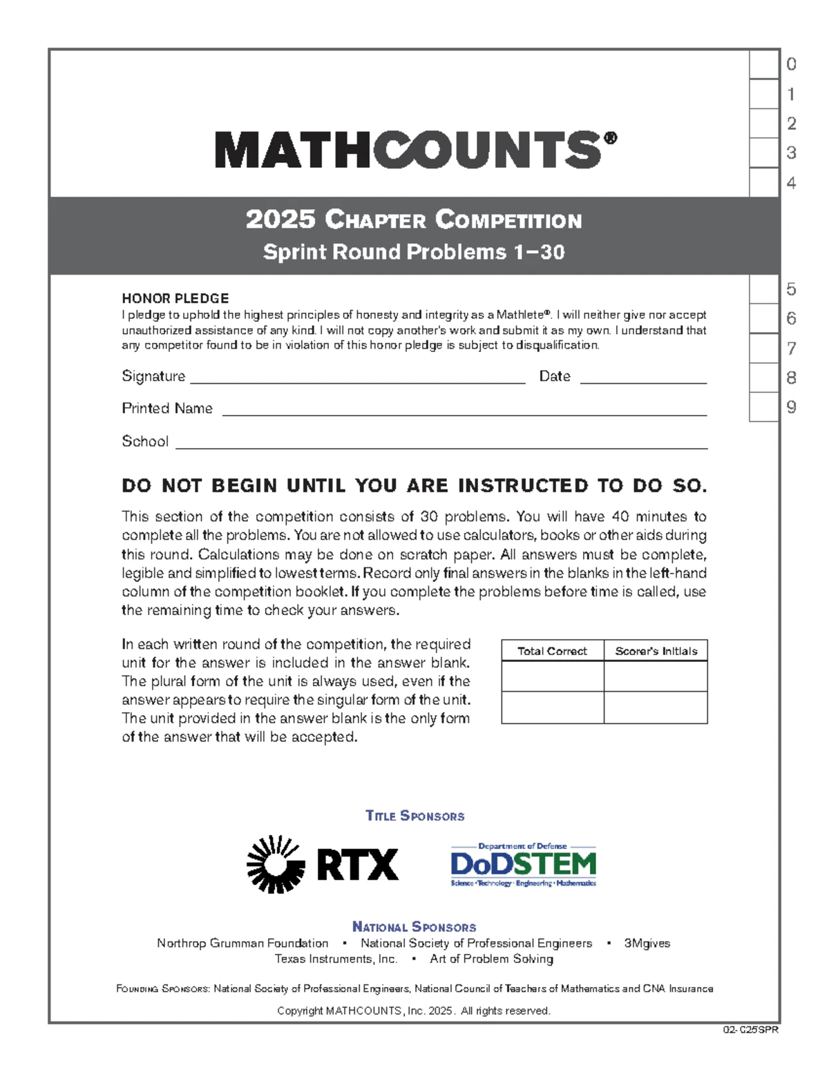 2025 Chapter Countdown Round Problems - Complete Guide - Studocu