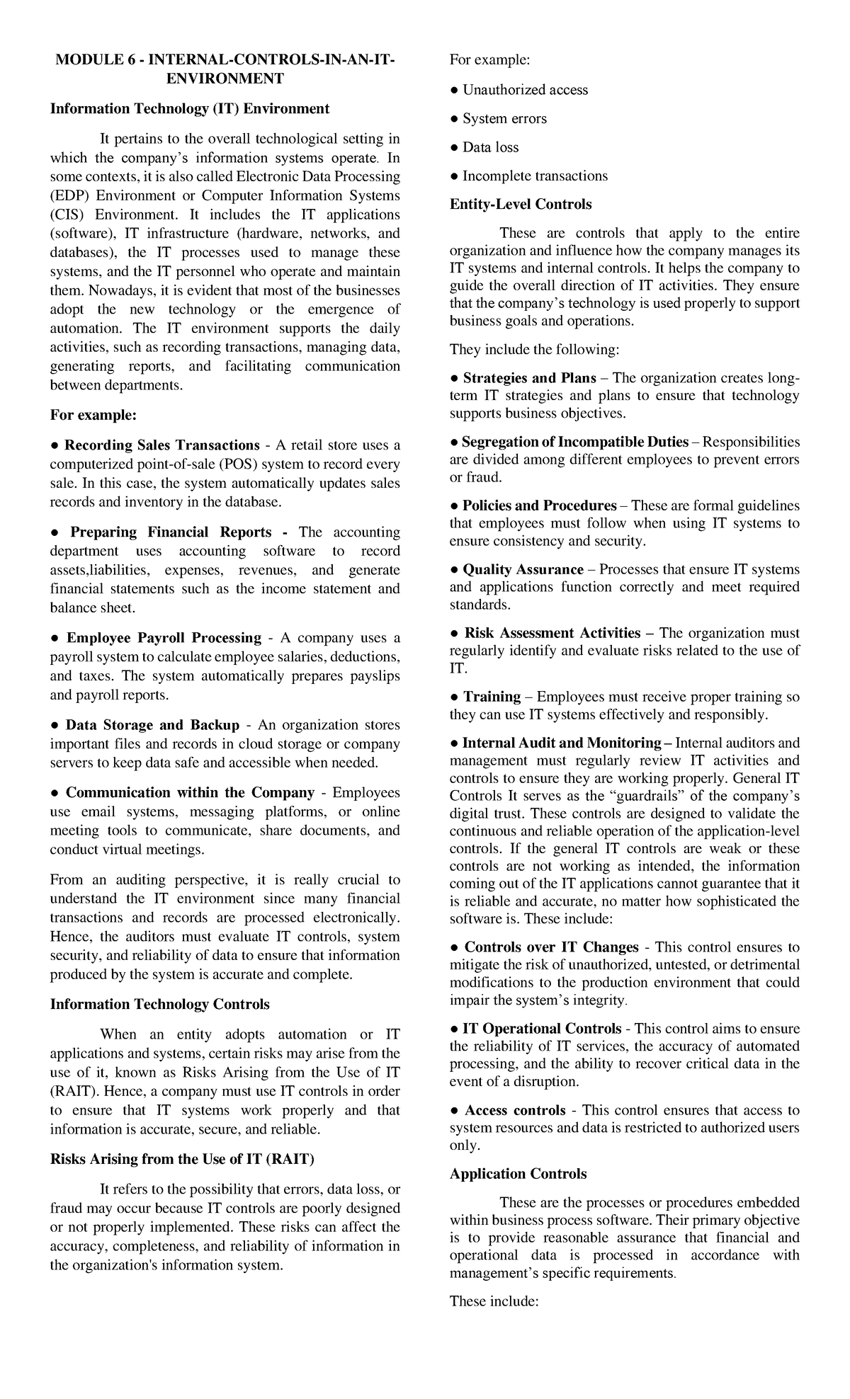 CIS 101: Final Exam Reviewer on Information Technology Environment ...