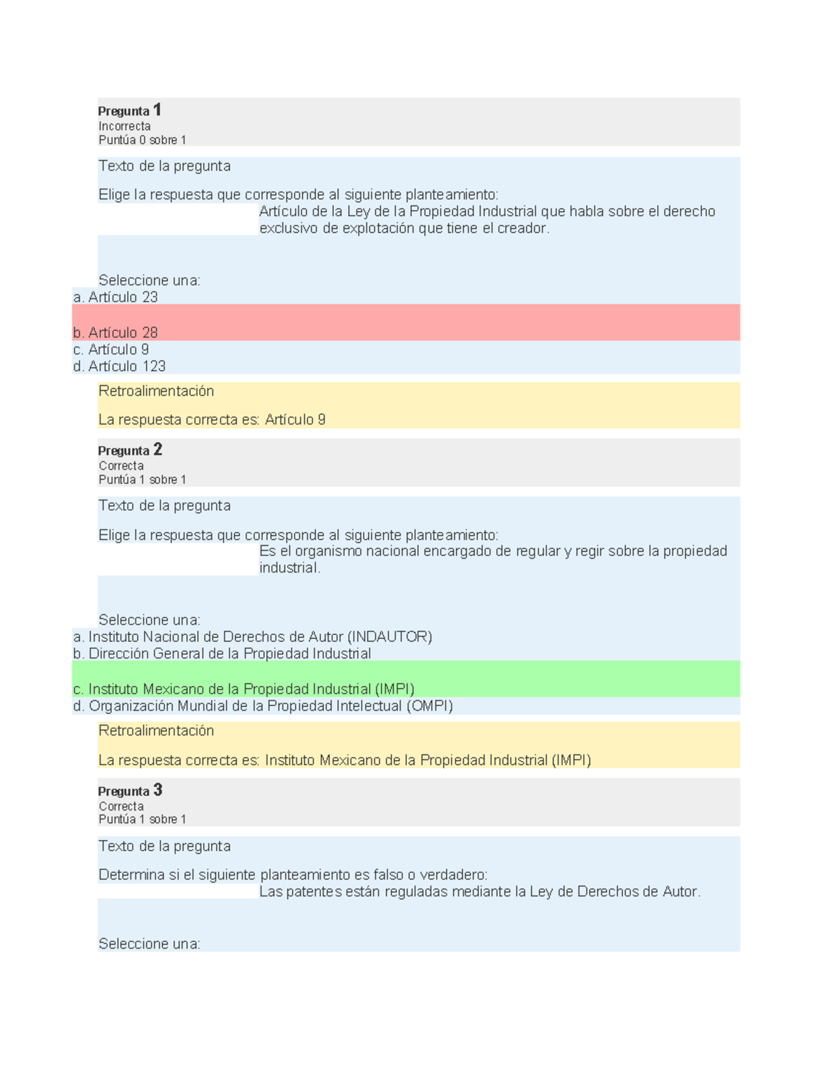 EA3. Examen de Propiedad Industrial y Marcas: Preguntas y Respuestas - Studocu