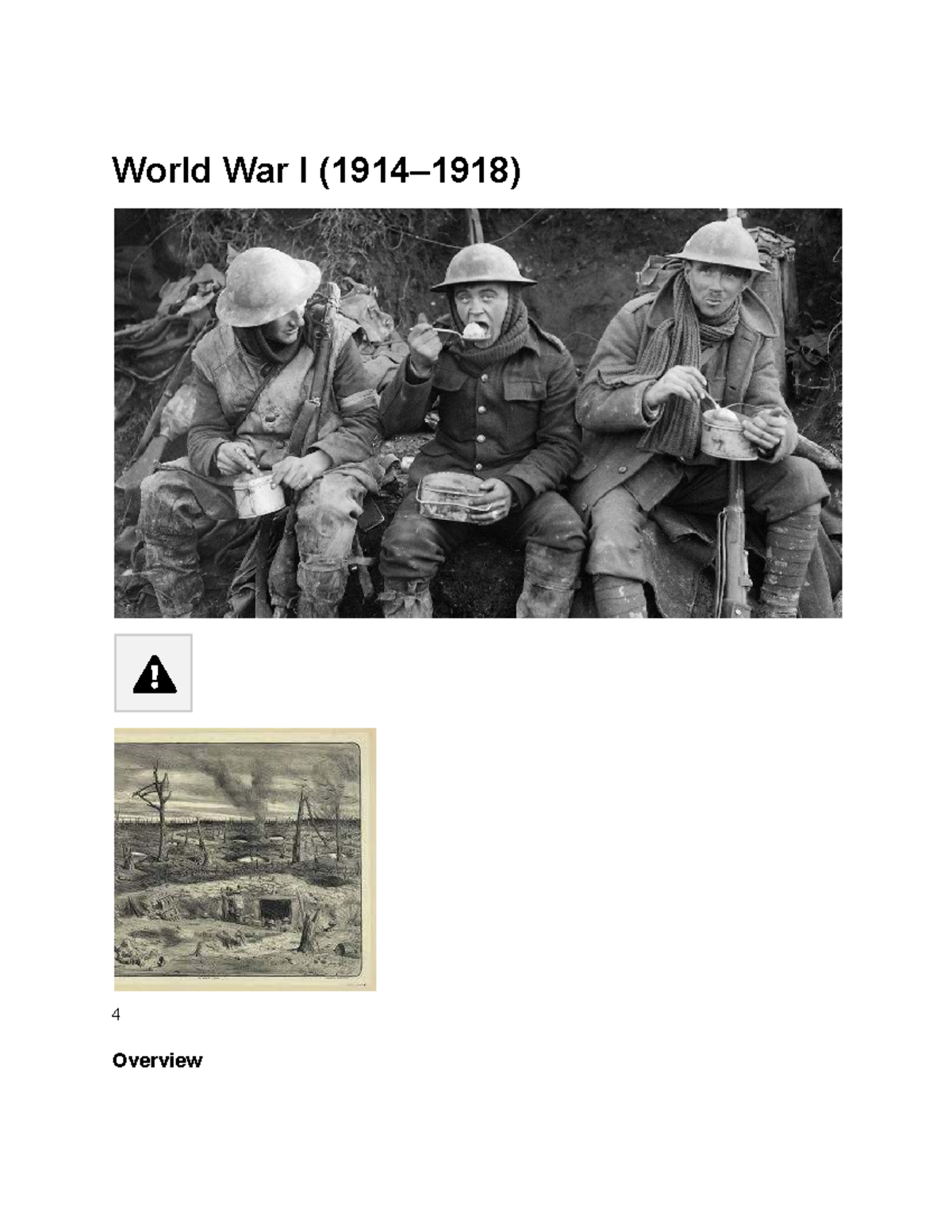 World War I Overview: Causes and Consequences (1914–1918) - Studocu