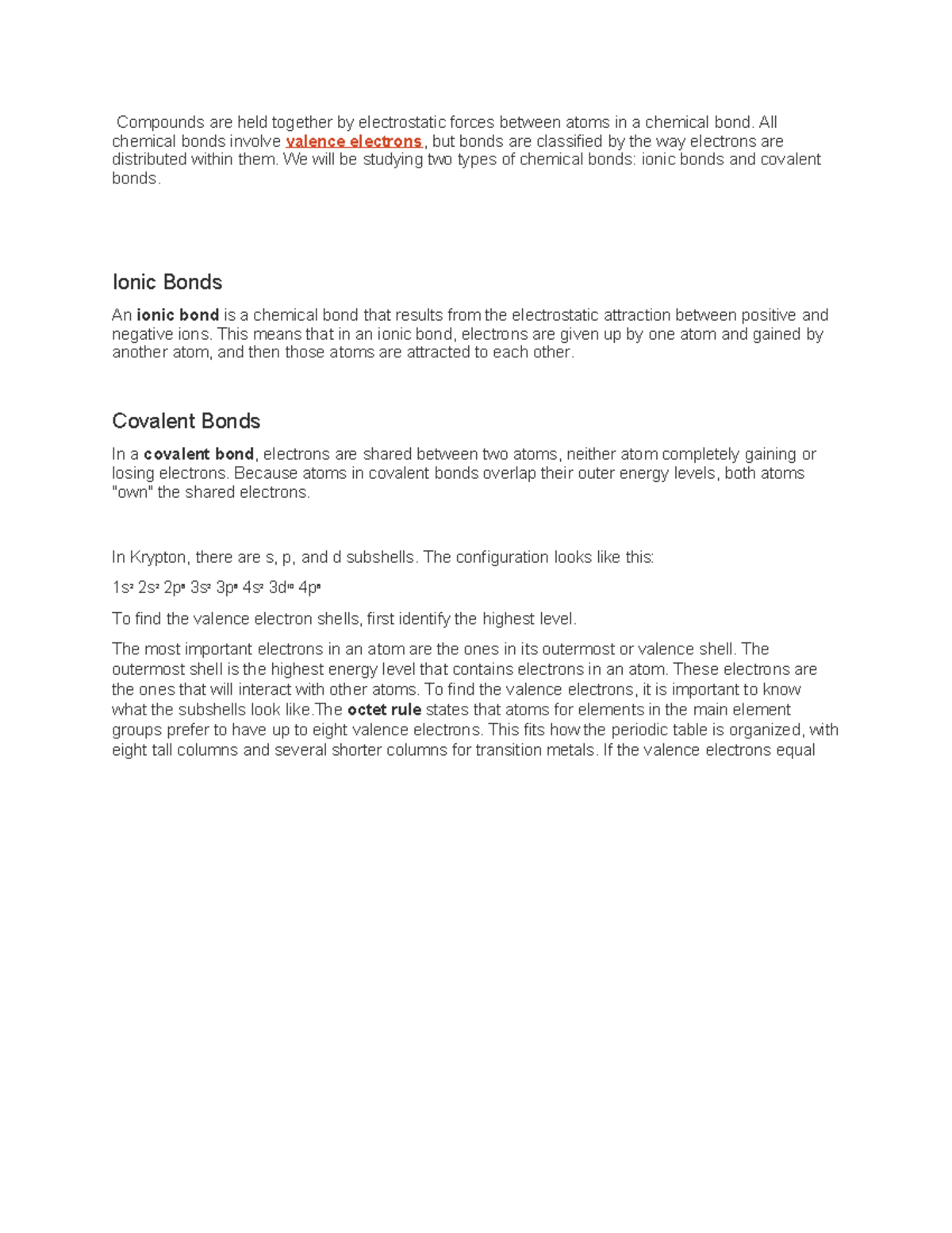 DBA - Chemical Bonding and Reactions Notes for FLVS Chem - Studocu