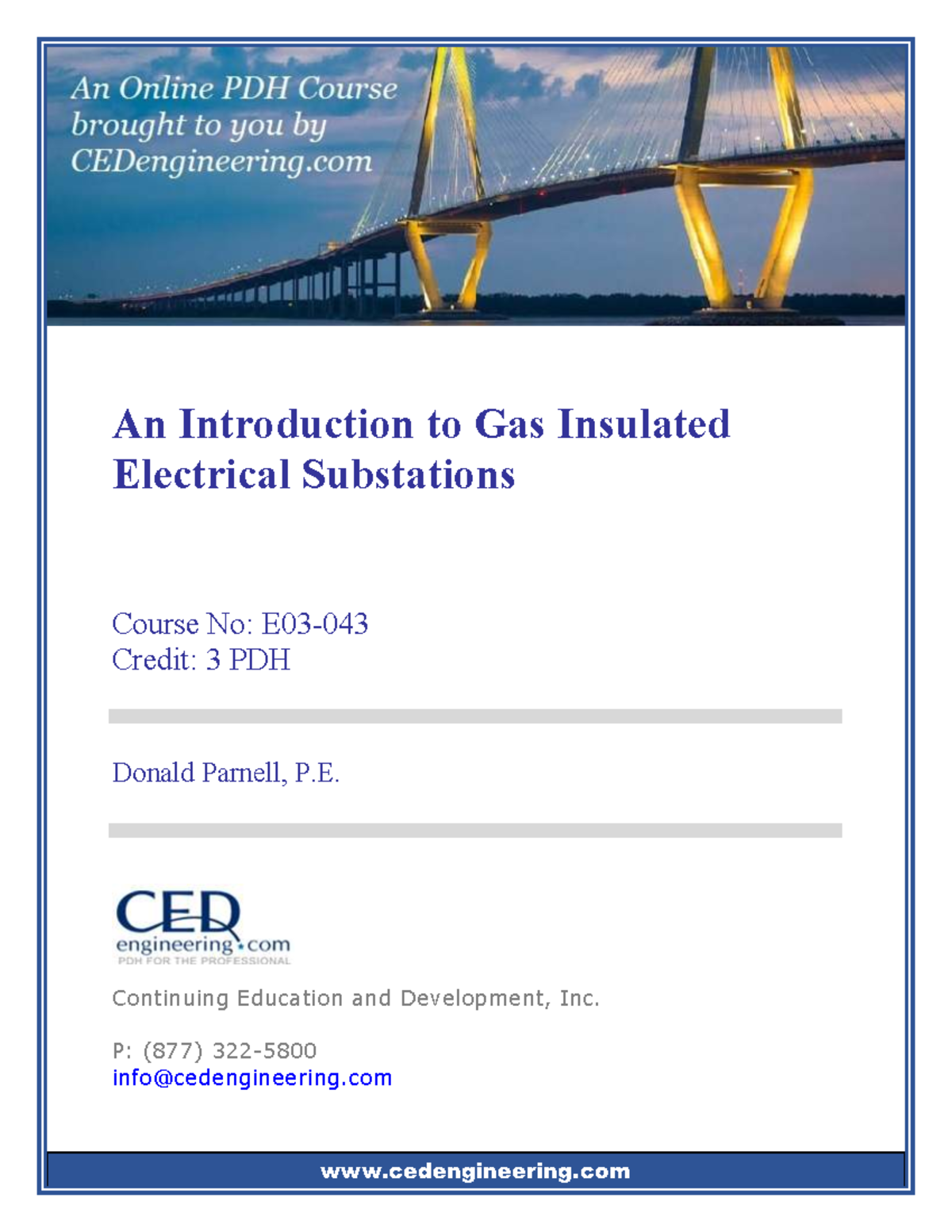 E03-043 - Overview of Gas Insulated Electrical Substations - Studocu