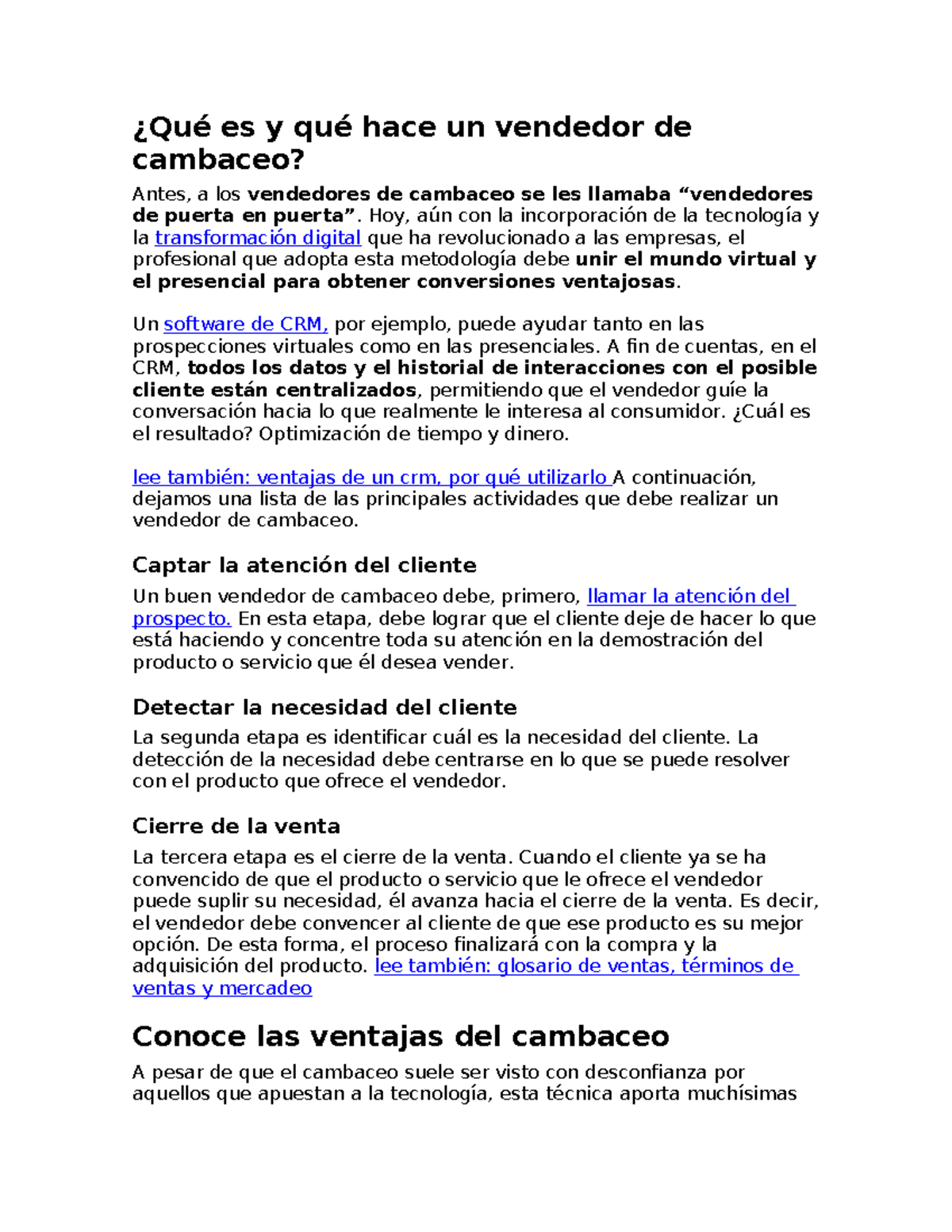 Qué es y qué hace un vendedor de cambaceo: Estrategias y Ventajas - Studocu