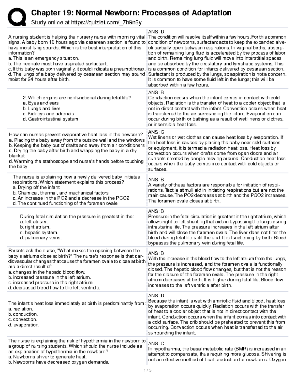 Chapter 19 Quizlet: Maternal Newborn Exam Prep for Nursing Students ...