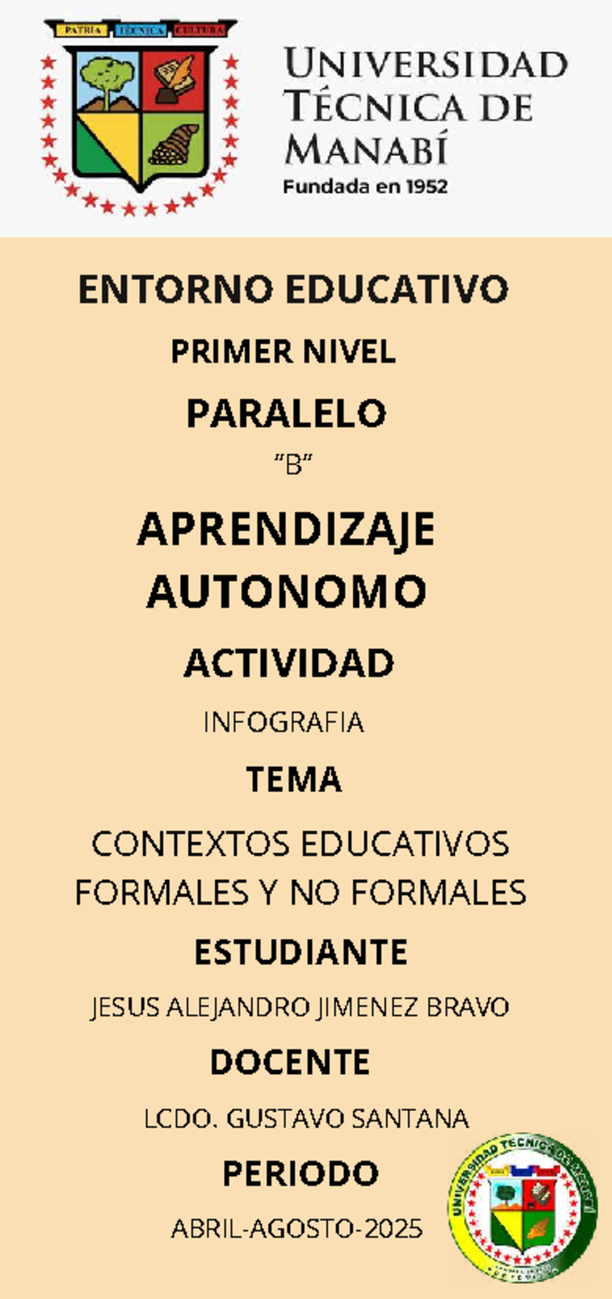 Infografía sobre Contextos Educativos Formales y No Formales - ENT 101 ...