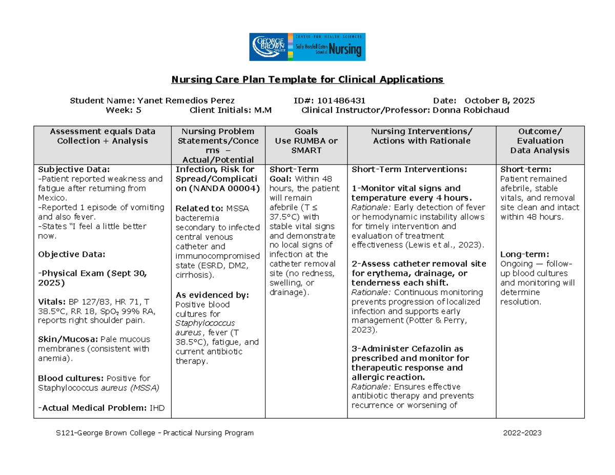 Nanda Nursing Care Plan Examples Template Collections