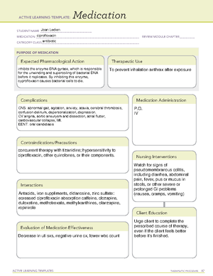 Epinephrine - Summary Pharmacology - ACTIVE LEARNING TEMPLATES ...