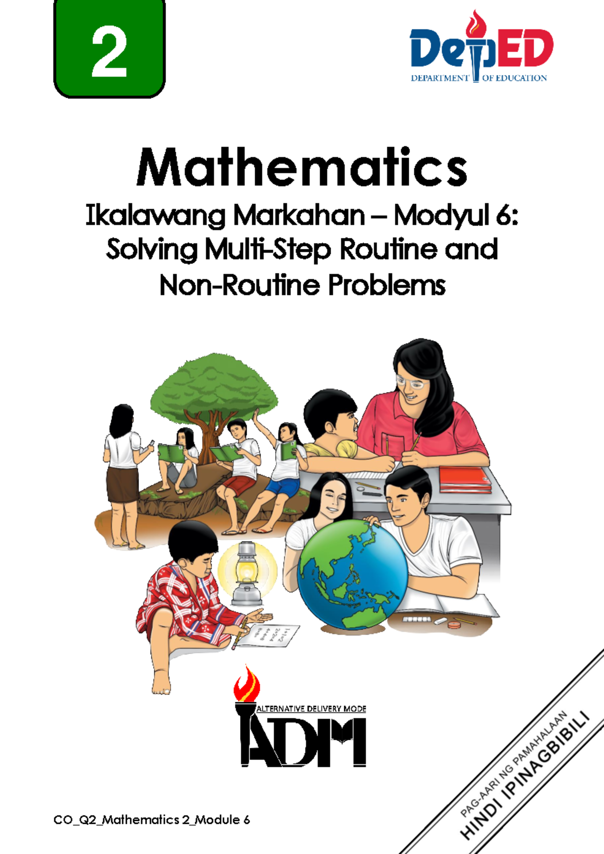 Mathematics Grade 2 Q2 Modyul 6: Solving Multi-Step Problems - Studocu