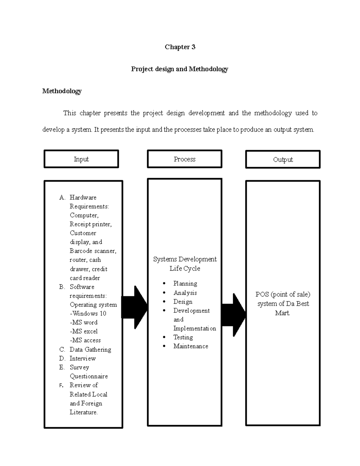 Thesis chapter 2 sample - Chapter 3 Project design and Methodology ...