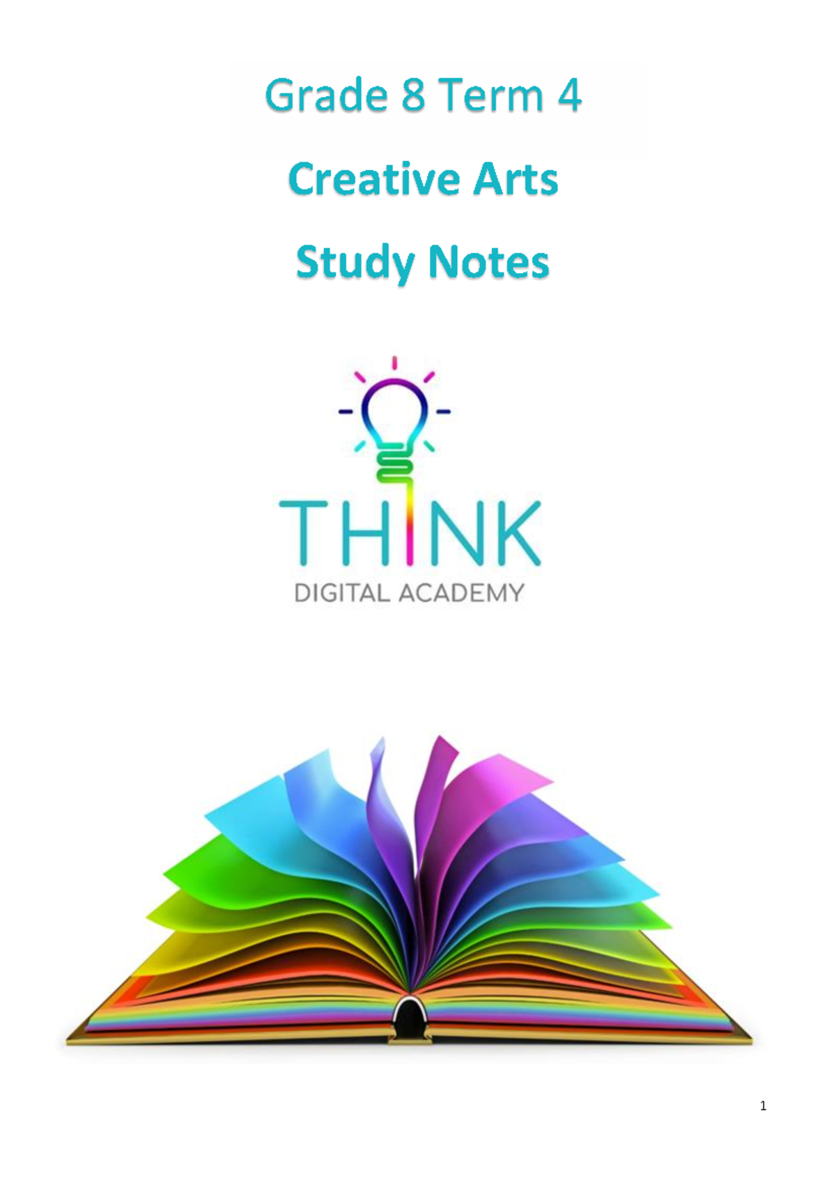 Grade 8 Term 4 Creative Arts Study Notes: Skills & Storytelling - Studocu