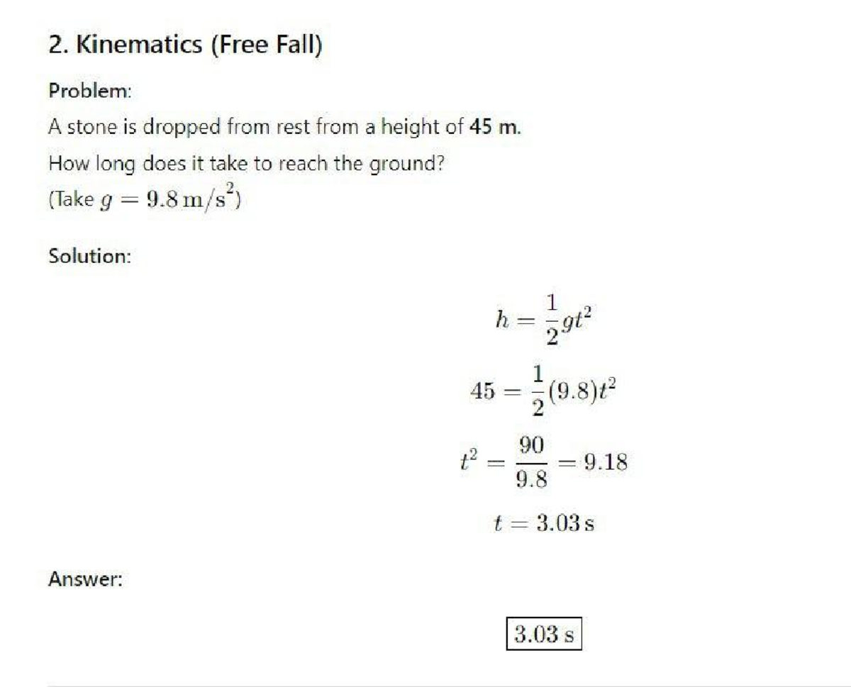 26 01 14 01 06 54 - solving - General Physics I - 2. Kinematics (Free ...