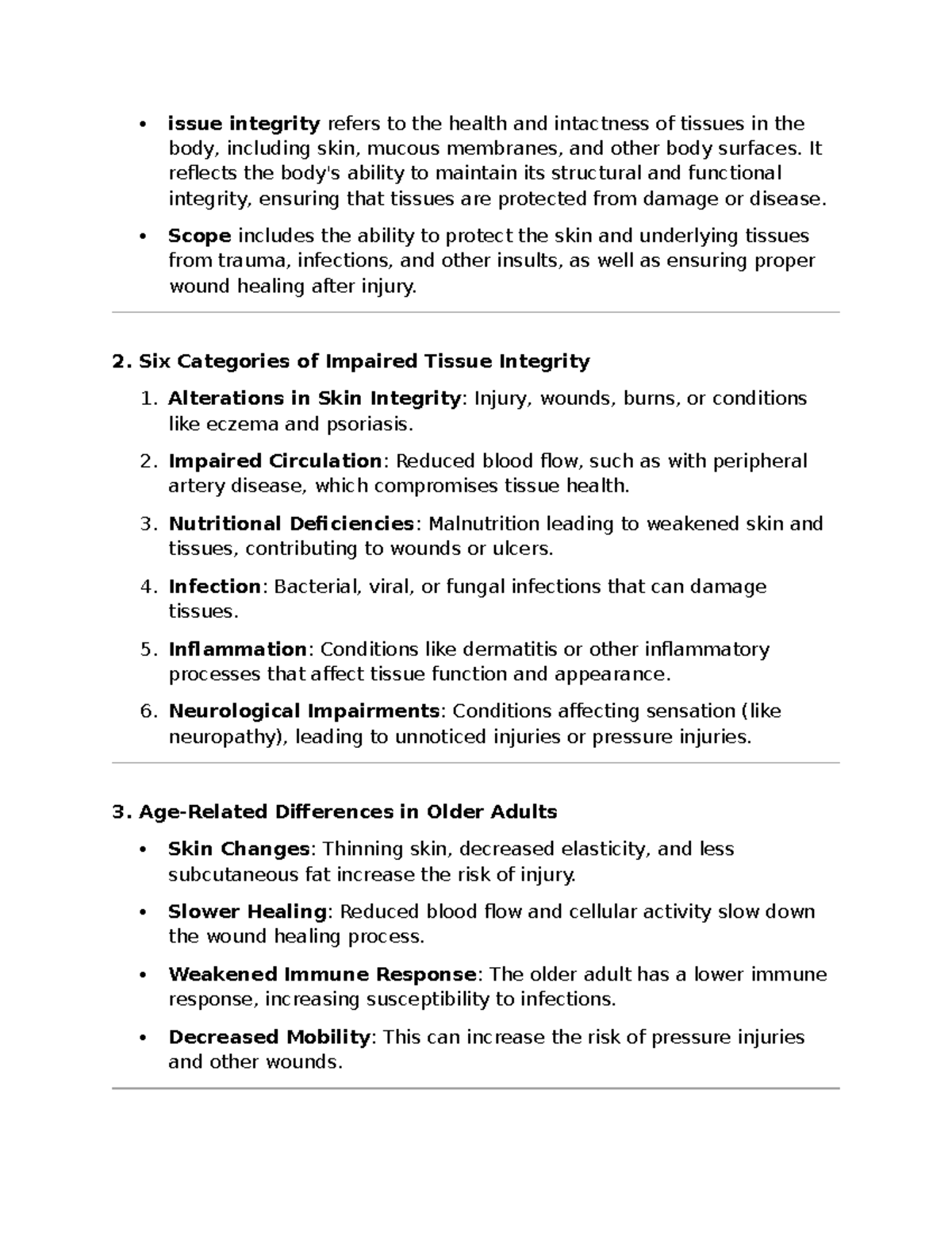 Tissue Integrity and Wound Care: Key Concepts and Nursing Interventions ...