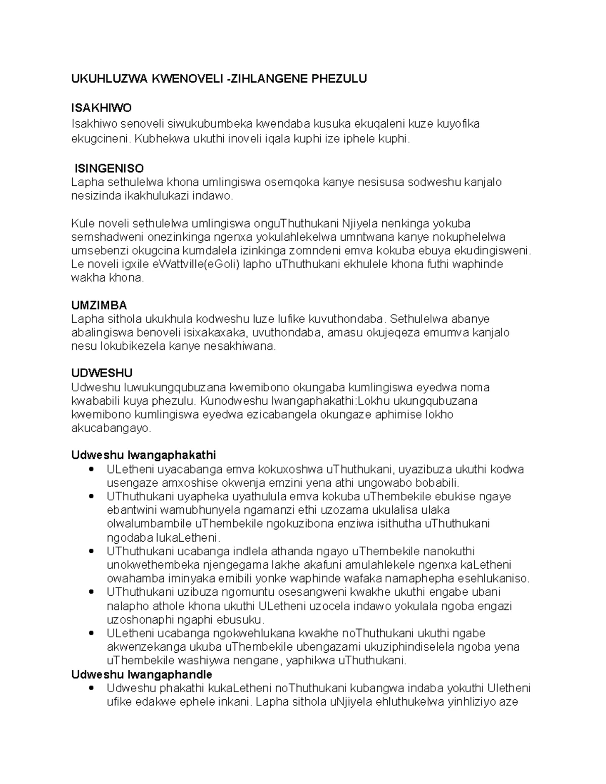 Isizulu HL P2 Grade 11 NOV - AMAMAKI: 80 ISIKHATHI: Amahora ama -2½ ...