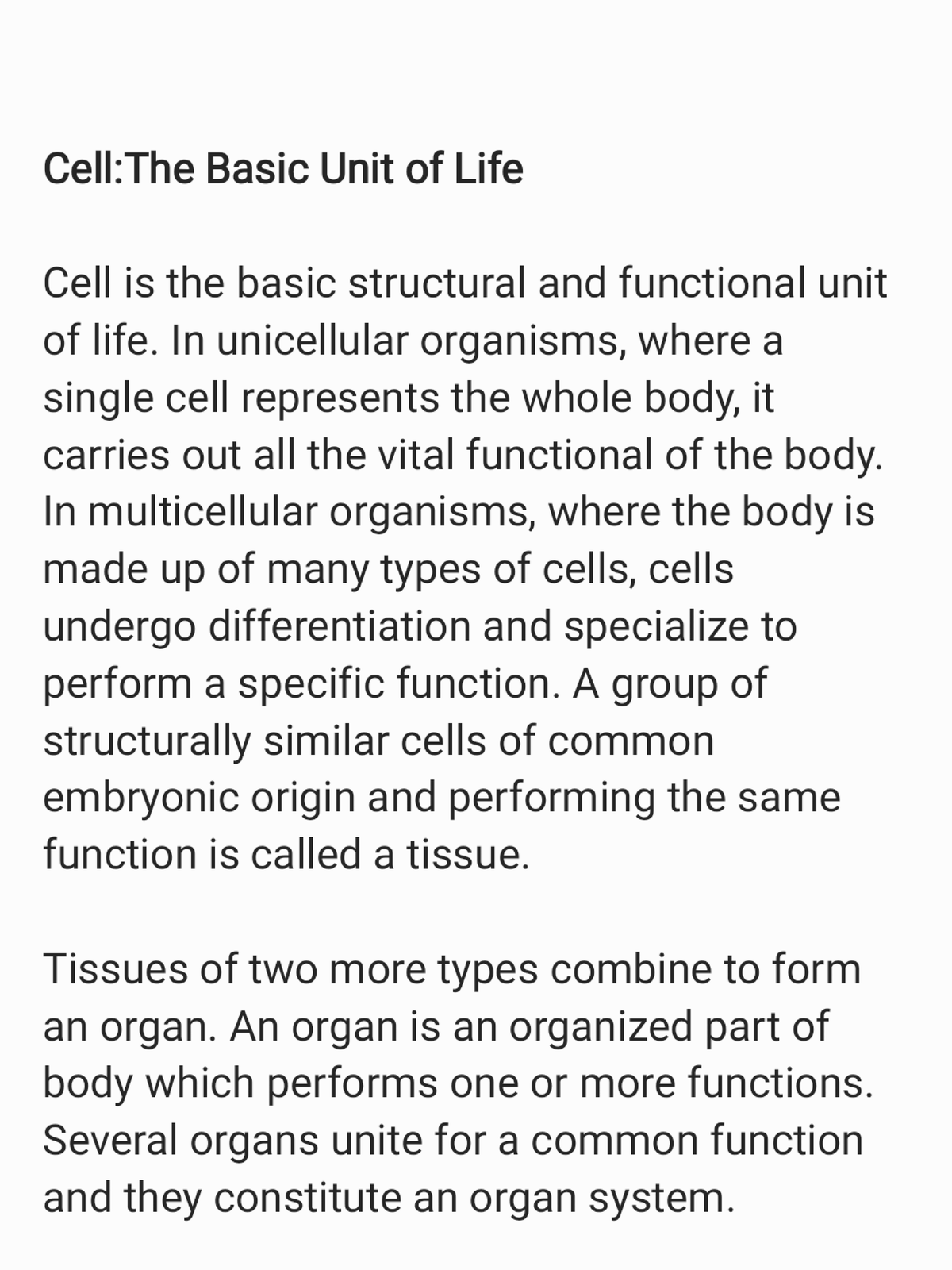 Cell Biology: The Basic Unit of Life - Notes 2009 23 121052 - Studocu