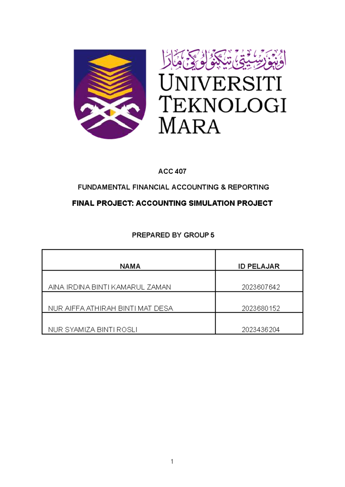 ACC 407 FINAL PROJECT: ACCOUNTING SIMULATION FOR LUNAROSE BOUTIQUE ...