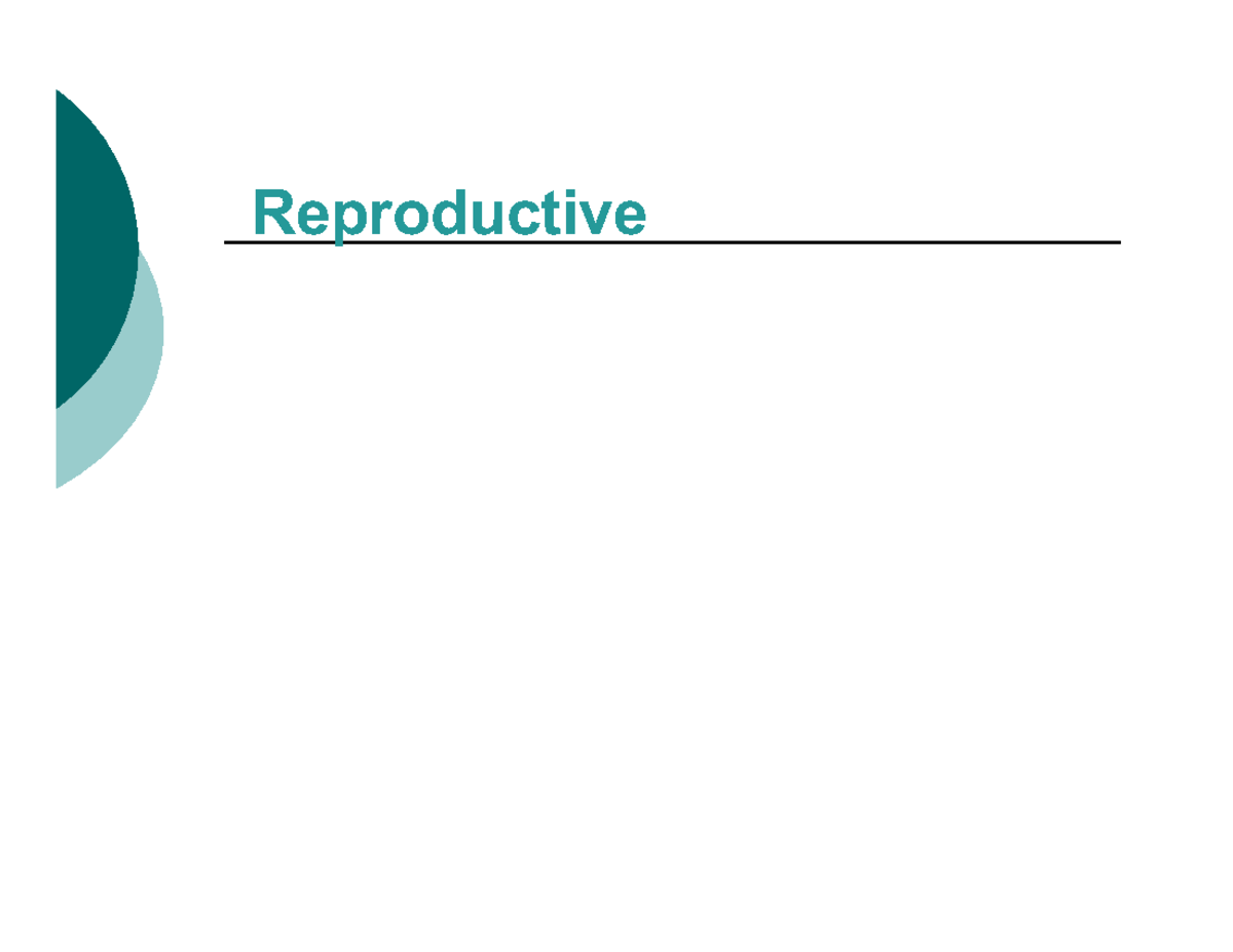 Reproductive System Overview: A&P PPT - North Campus - Studocu