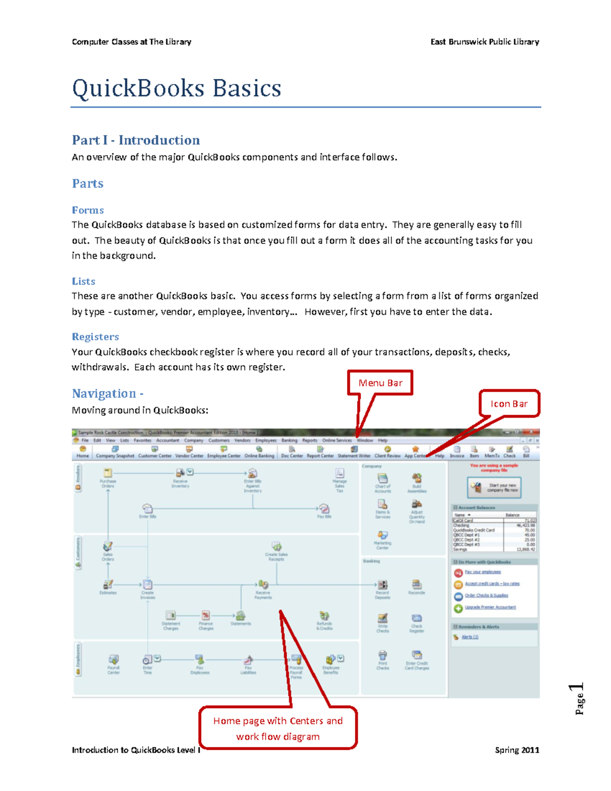 QuickBooks Basics: Level 1 Overview and Navigation Guide - Studocu