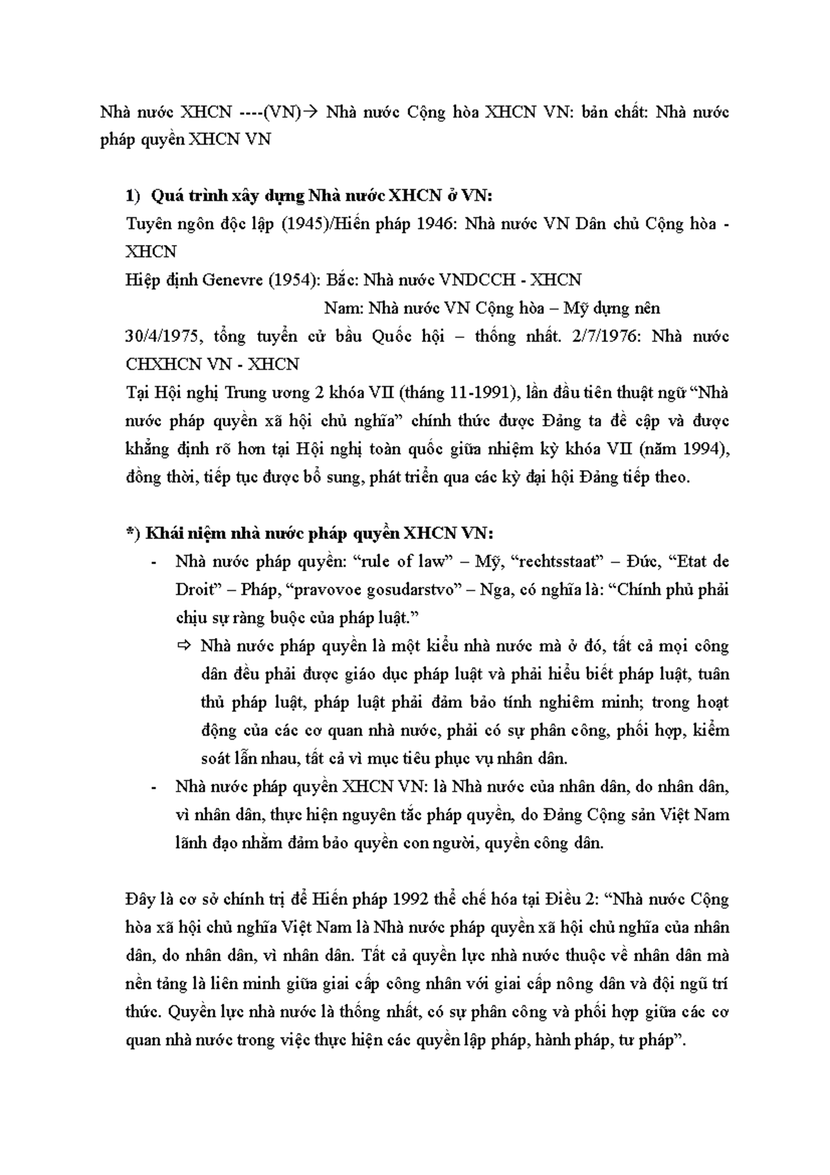 Nhà nước XHCN VN - Nhà nước XHCN -(VN) Nhà nước Cộng hòa XHCN VN: bản ...