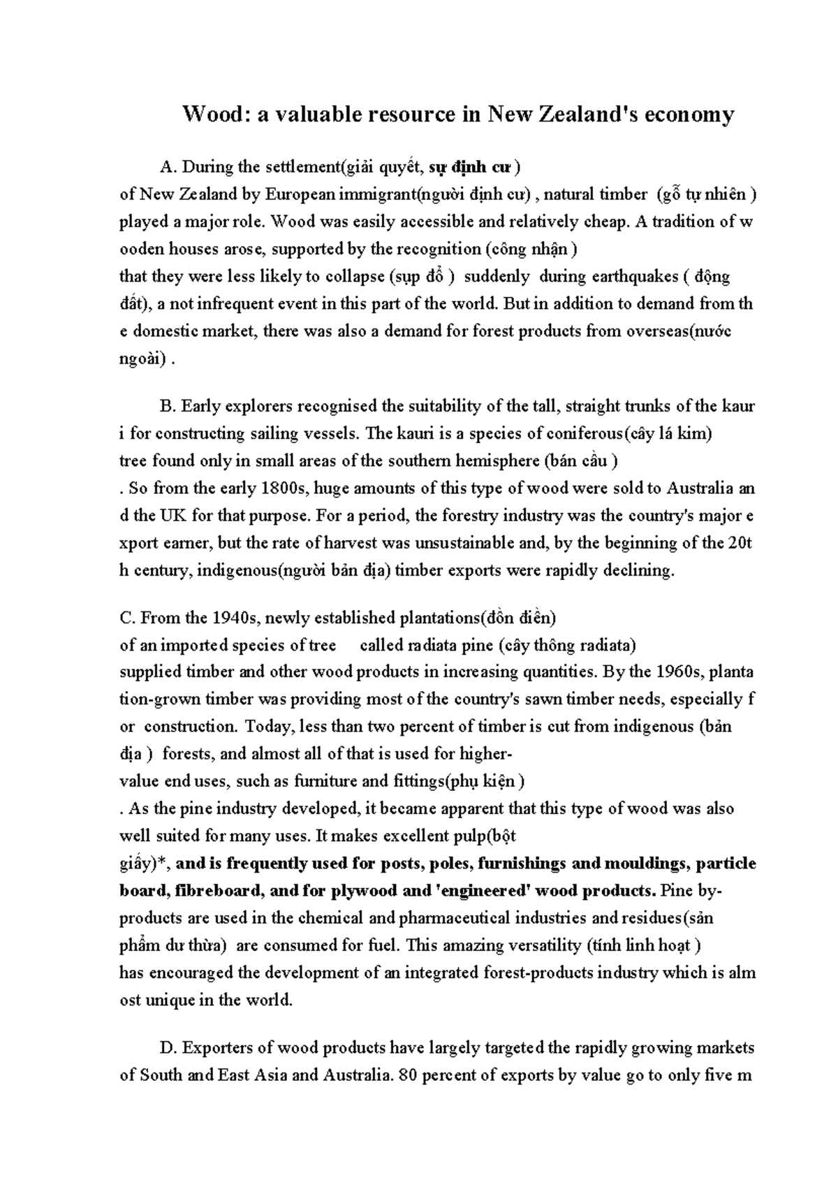 Wood as a Key Resource in New Zealand's Economy: Historical Insights ...