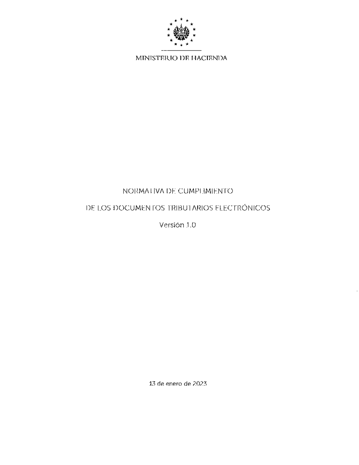 Normativa de Cumplimiento DTE - Ministerio de Hacienda 2023 - Studocu