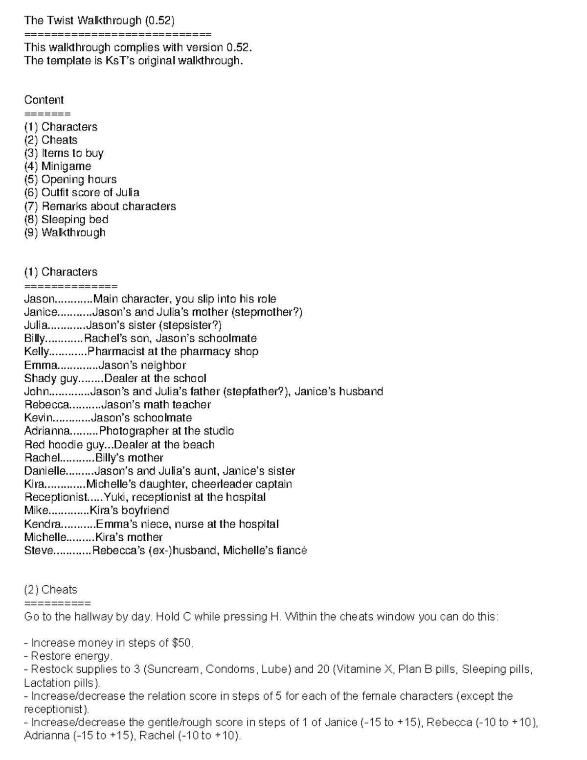 The Twist Walkthrough Guide: Finance Game Version 0 Cheat Codes - Studocu