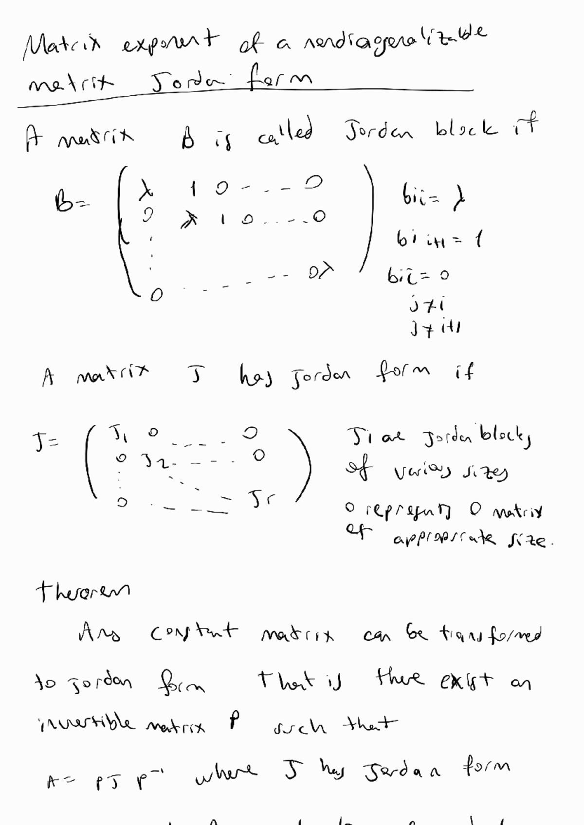 Matrix Exponential and Jordan Form Analysis (MATH 15-16) - Studocu