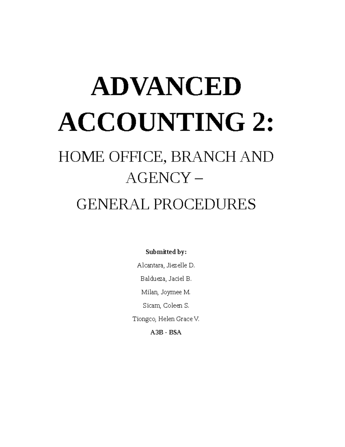 Advance Accounting 2 - Exercises with answers - ADVANCED ACCOUNTING 2 ...