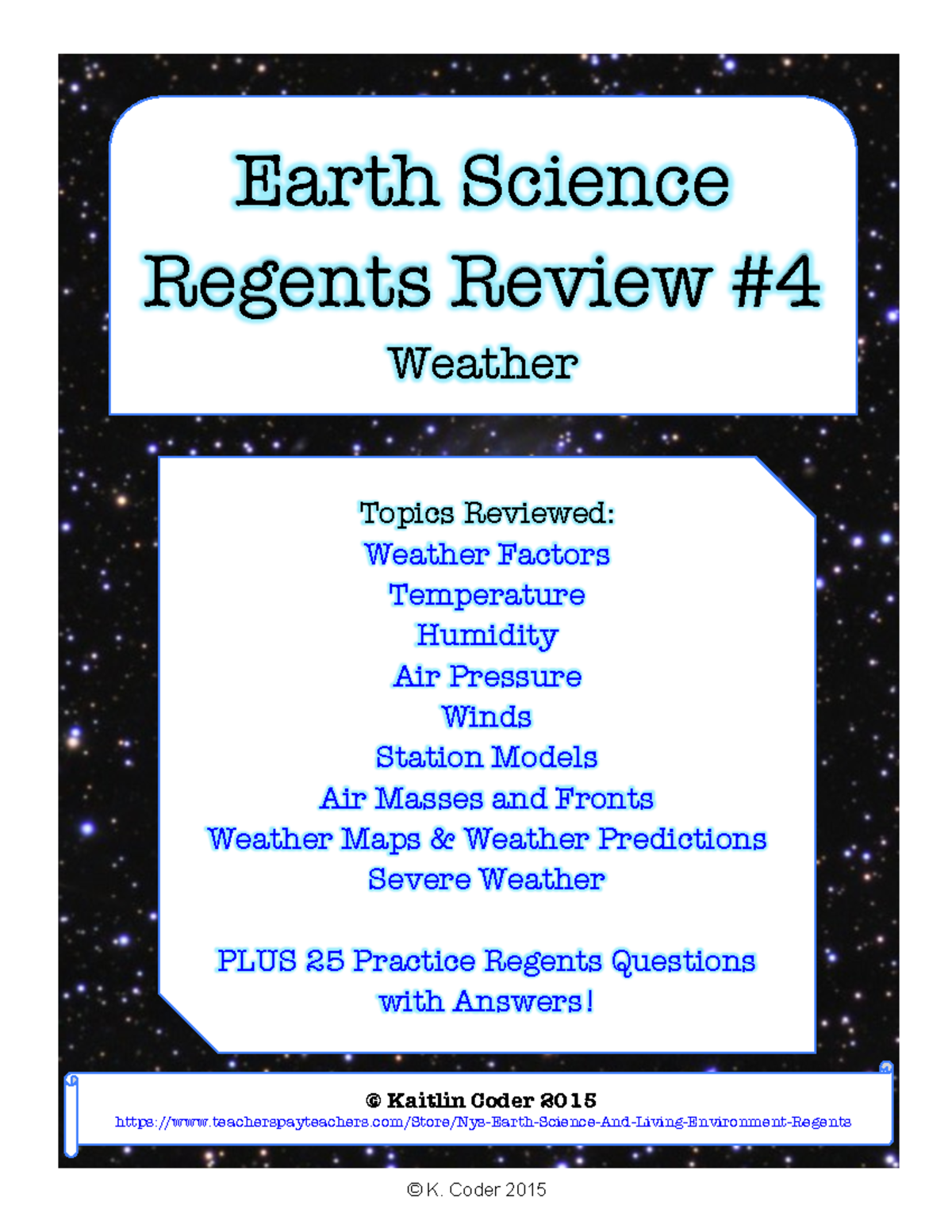 Regents Review #4: Weather Factors & 25 Practice Questions - Studocu