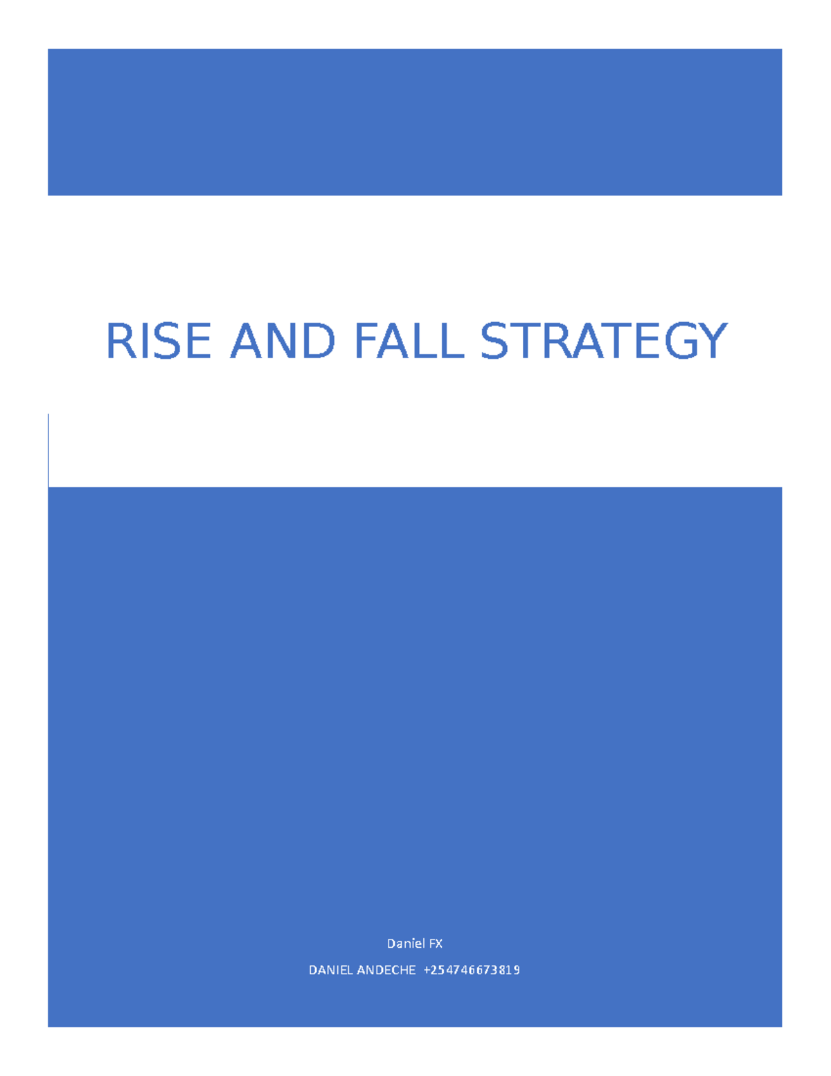 RISE AND FALL Strategy: Key Indicators for FX Trading Techniques - Studocu