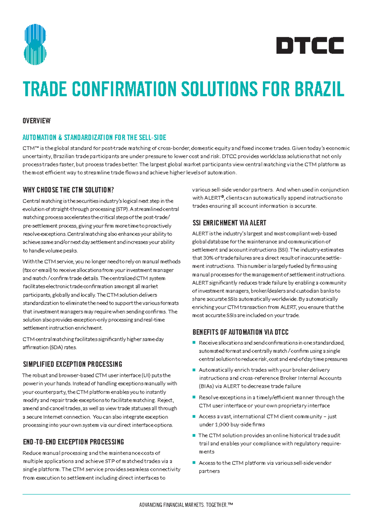 CTM Alert Brazil Sell Side Factsheet Global - ADVANCING FINANCIAL ...