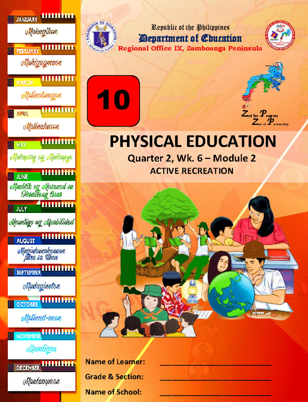 10 Final MAPEH P.E. 10: Quarter 2 Module 2 - Active Recreation Week 6 ...