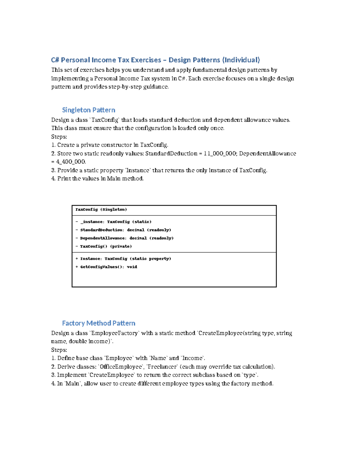 Chapter 5: Individual Design Pattern Tax Exercises (P1) - Studocu
