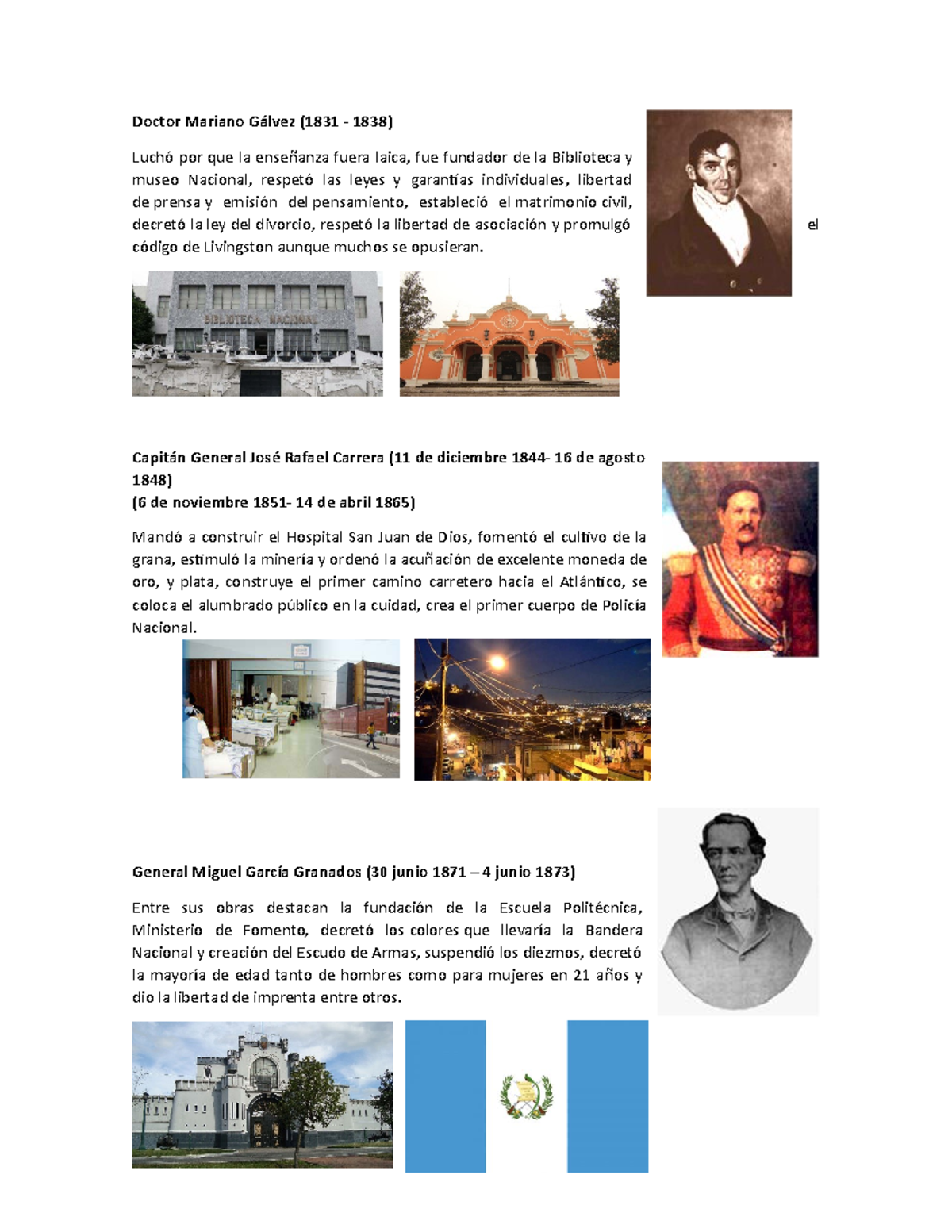 Análisis De Presidentes De Guatemala Datos Históricos Y Logros Studocu