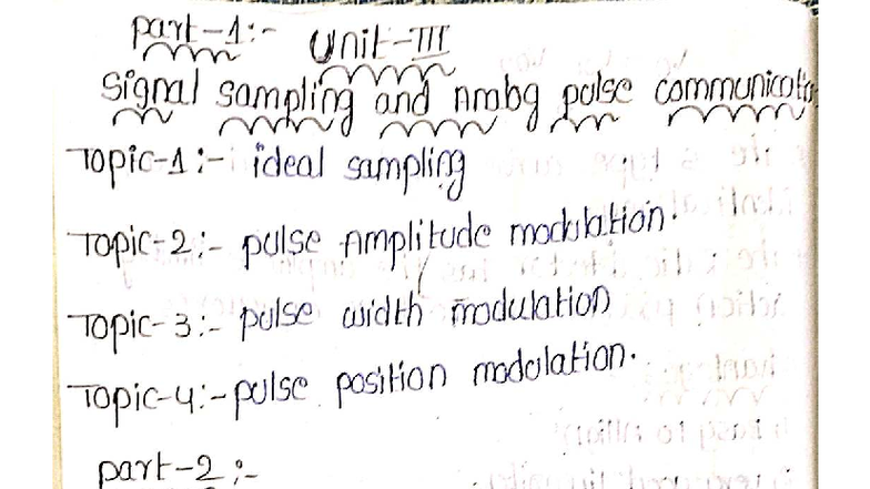 UNIT 3 POC: Principles of Communication Reference Material - Studocu
