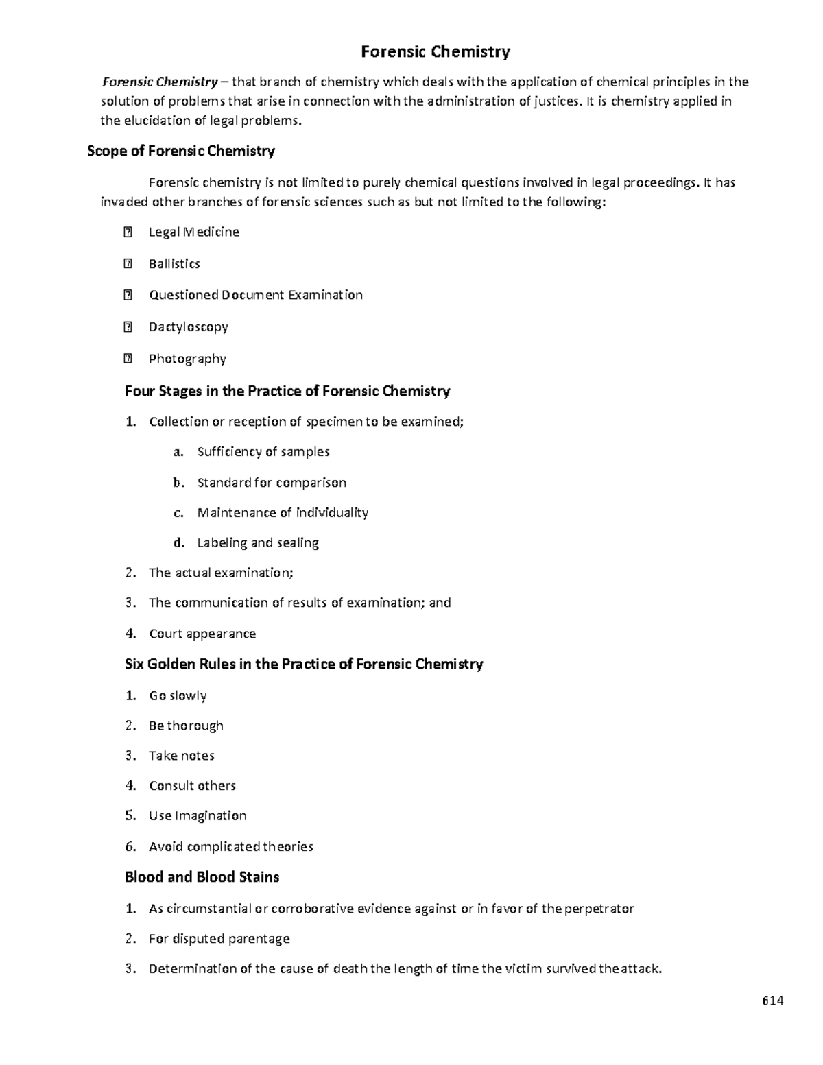 ( Crmtc 7) Forensic Chemistry Toxicology - Forensic Chemistry Forensic ...
