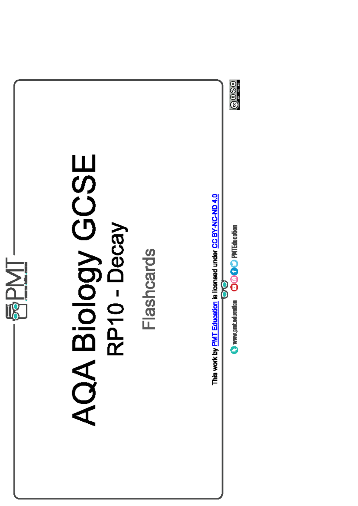 AQA Biology GCSE RP10 Decay: Temperature Effects & Lipase Role - Studocu