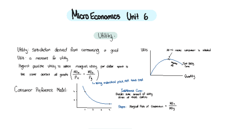 Microeconomics Utility And Consumer Behavior Notes Studocu