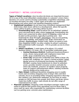 Exam 3 Study Guide - RETAILING EXAM 3 STUDY GUIDE CHAPTER 13 – RETAIL ...