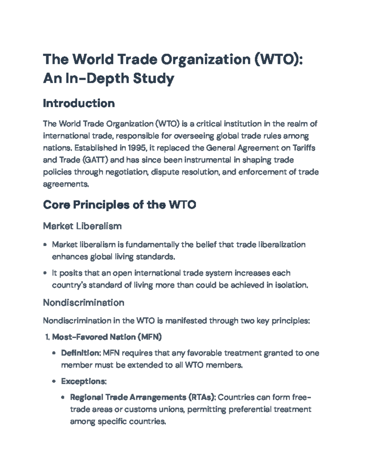 Evolving Dynamics of the WTO: Challenges and Opportunities in Trade ...