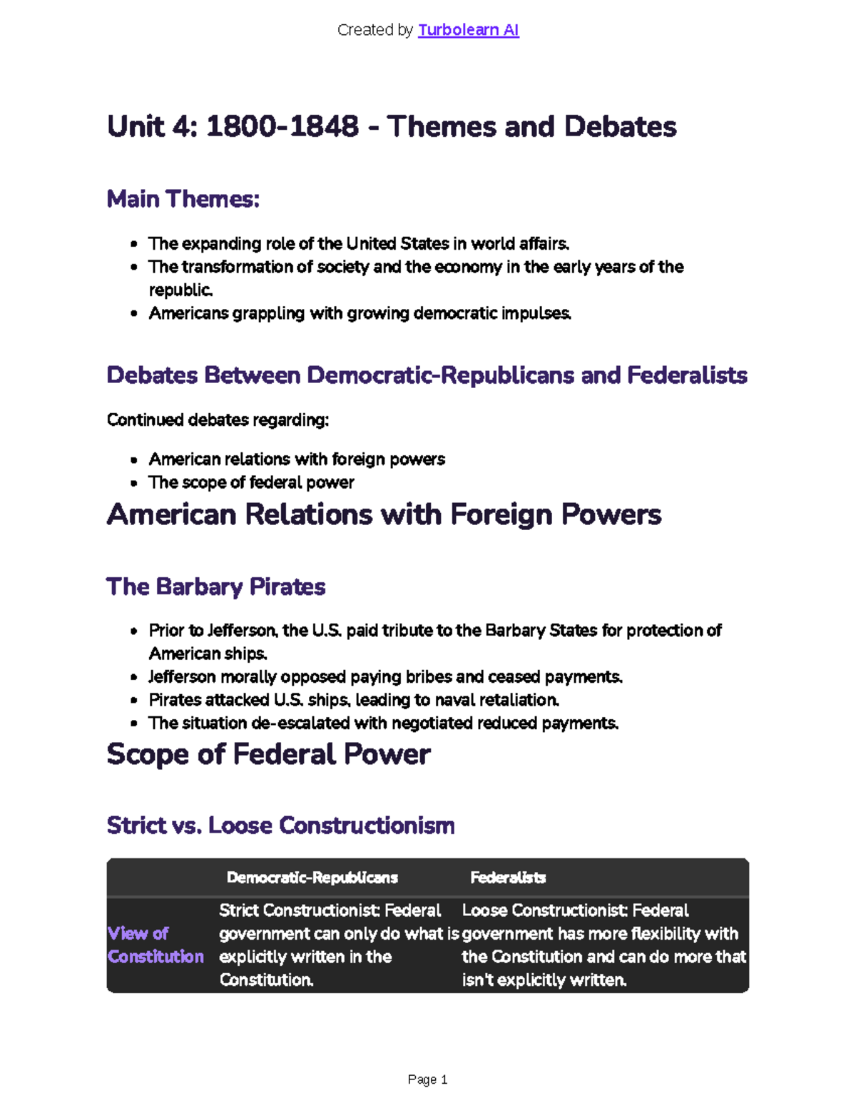 APUSH Unit 4 Review: Key Themes & Events (1800-1848) - Unit 4: 1800 ...